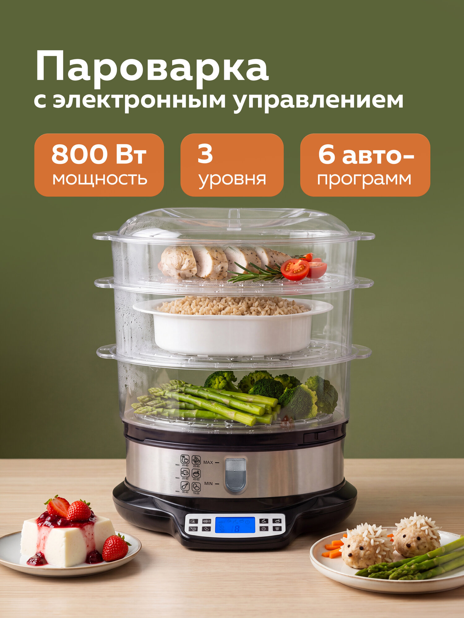 Пароварка электрическая