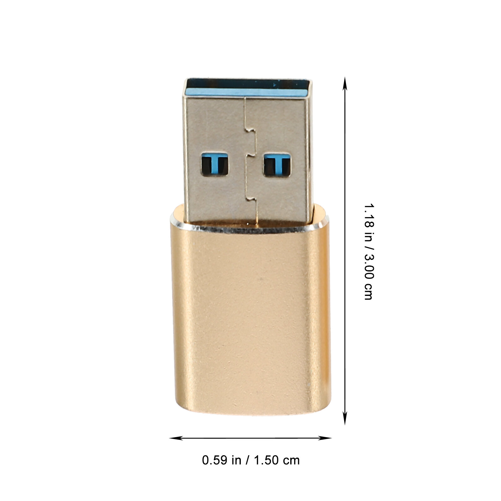 4 Пcs Конвертер Usb Type C В Usb 3.0 Адаптер Usb C Otg Для Телефона Золотой 3X1.5cm