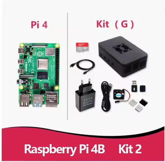 Raspberry Pi 4 Model B (4B) Kit 2 RPI 4B-8GB-Board