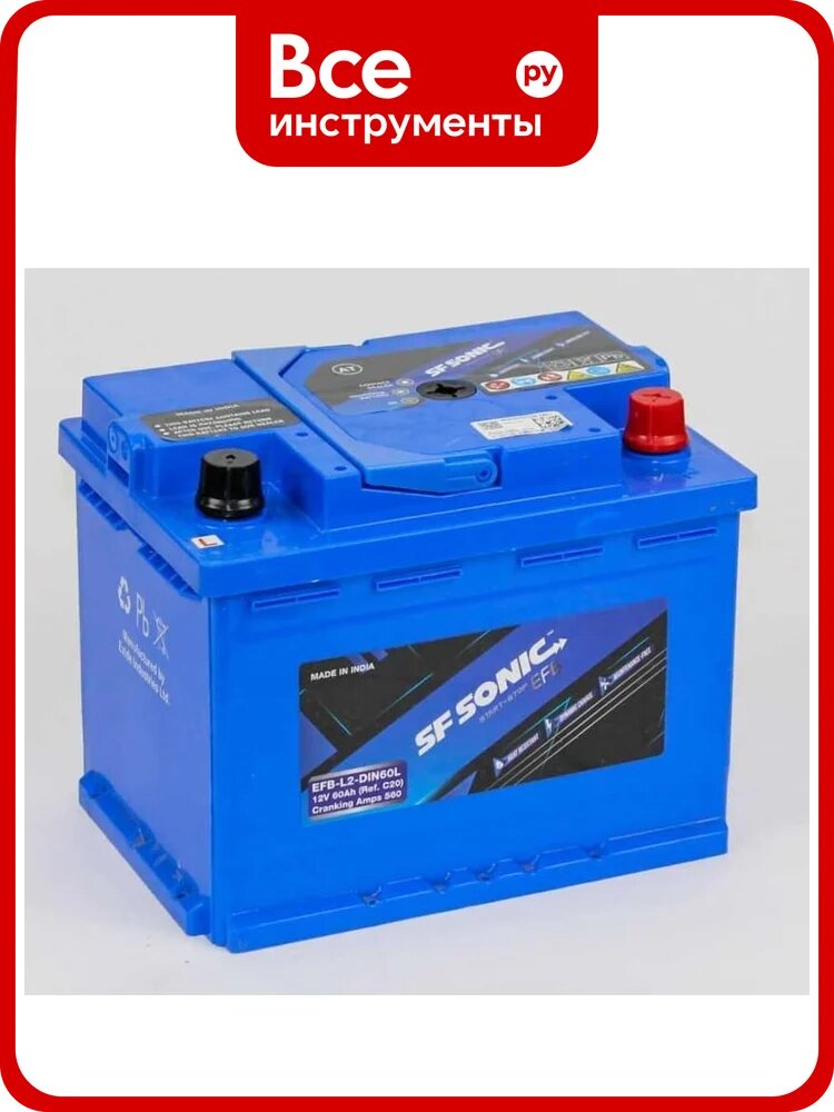 Аккумуляторная батарея SF Sonic Efb 6ст-60.0 EFB-L2-DIN60L