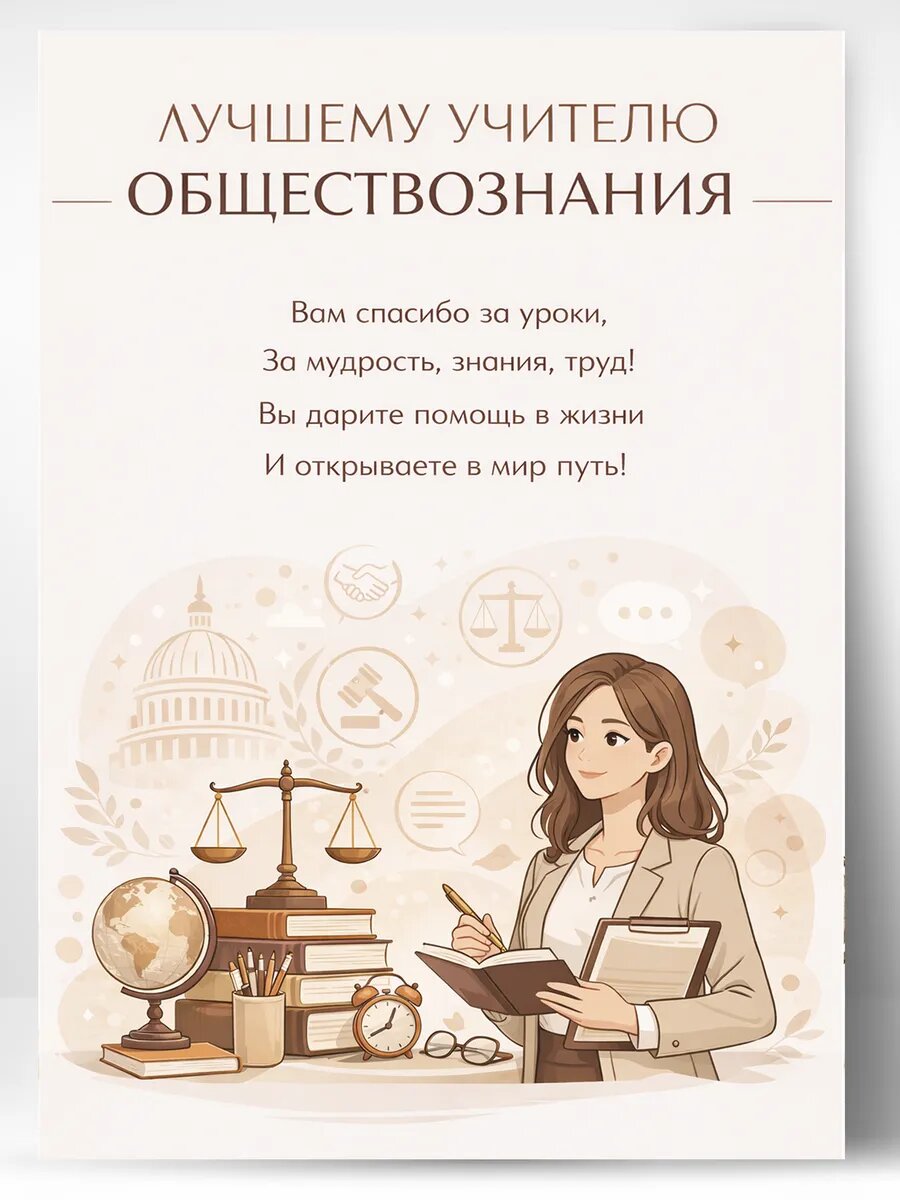 Грамота для награждения - Лучшему учителю обществознания