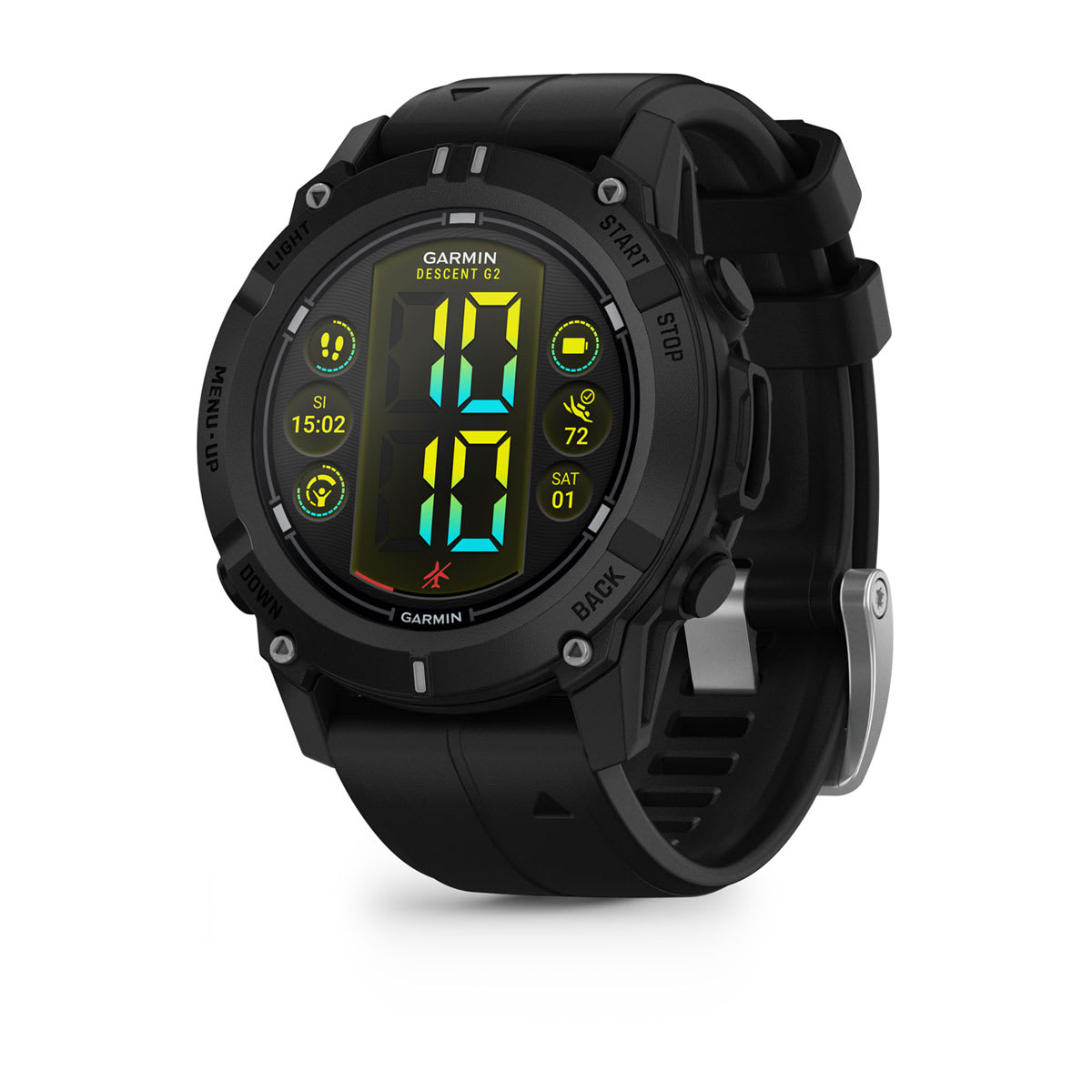 Часы-компьютер для дайвинга Garmin Descent G2, AMOLED, чёрные, дайвинг (100 м)