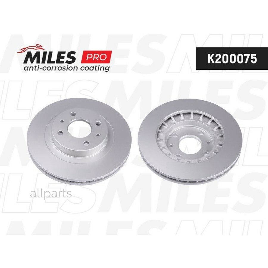 MILES K200075 Диск тормозной ВАЗ 2110-2112 R14 передний вентилируемый
