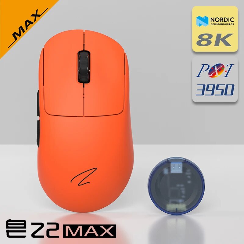 Беспроводная мышь ZAOPIN Z2 MAX, оранжевый, 8K
