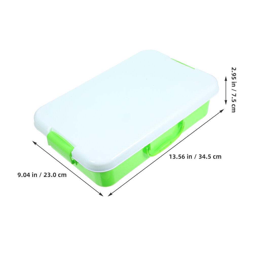 Песочница Для Детских Игрушек Зеленого Цвета Размером 34.50X23.00X7.50Cm Идеальна Для Пляжа И Парка