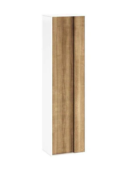 Шкаф-пенал для ванной Ravak Step 43 L/R подвесной, 43 см, белый, светлое дерево, матовый, с дверками, из МДФ