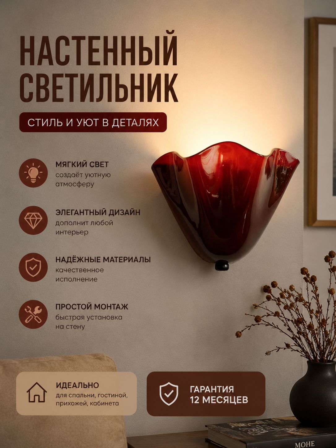 Настенный светильник, GX53