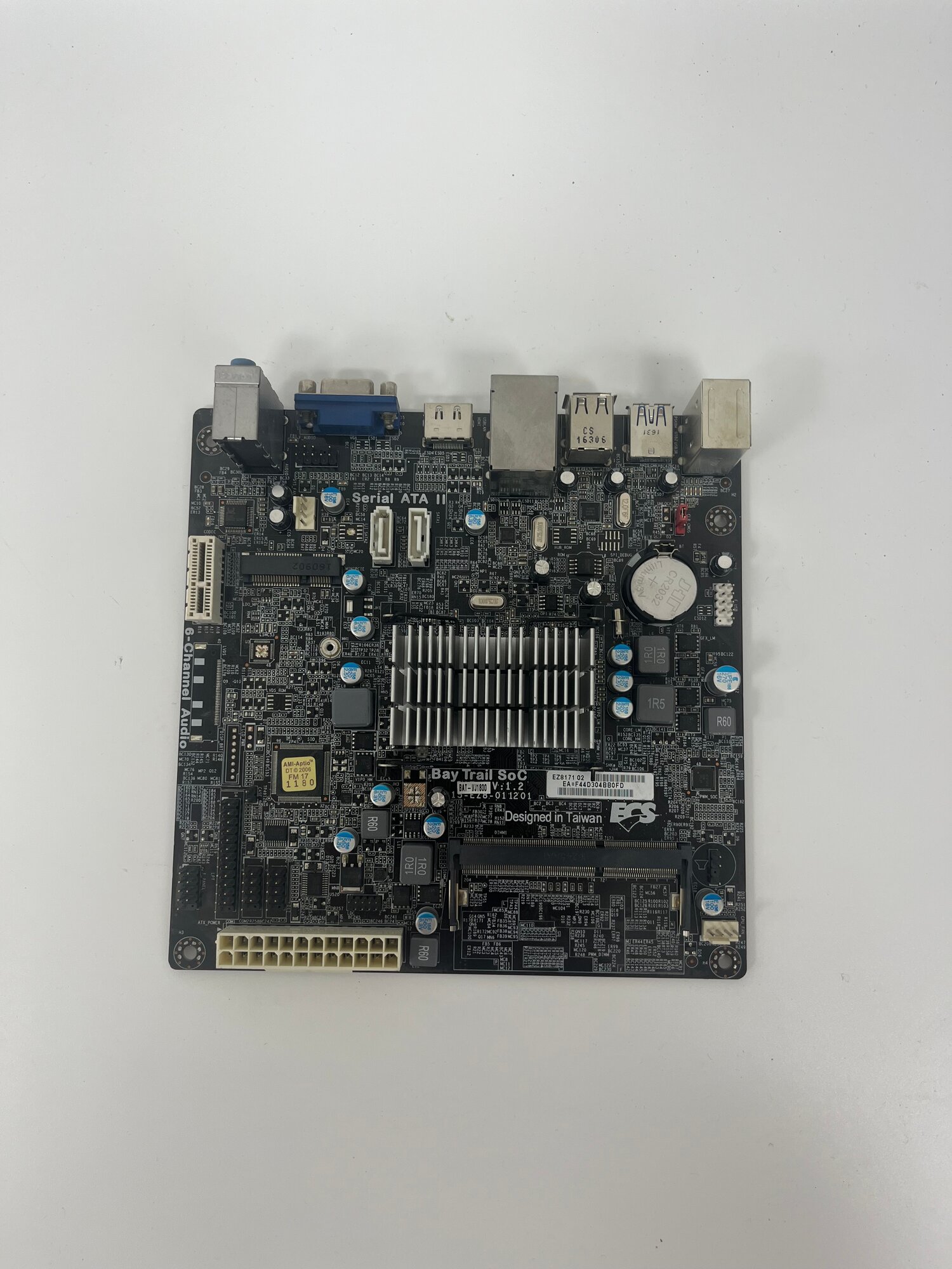 Материнская плата ECS BAT-I/J1800 форм-фактора Mini-ITX
