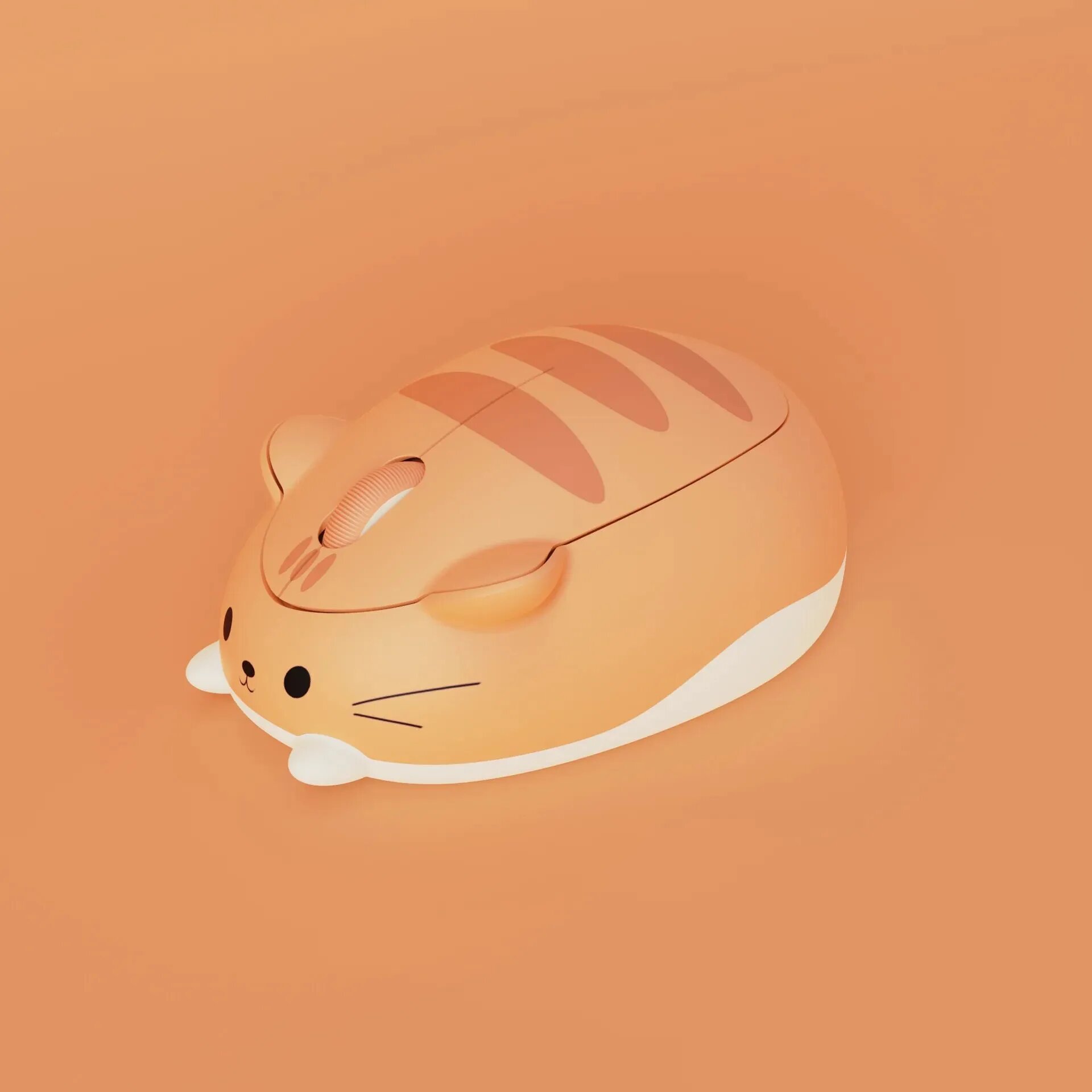 AKKO Игровая мышь беспроводная Беспроводная мышь Akko Cat оранжевого цвета (Carter), оранжевый, коралловый