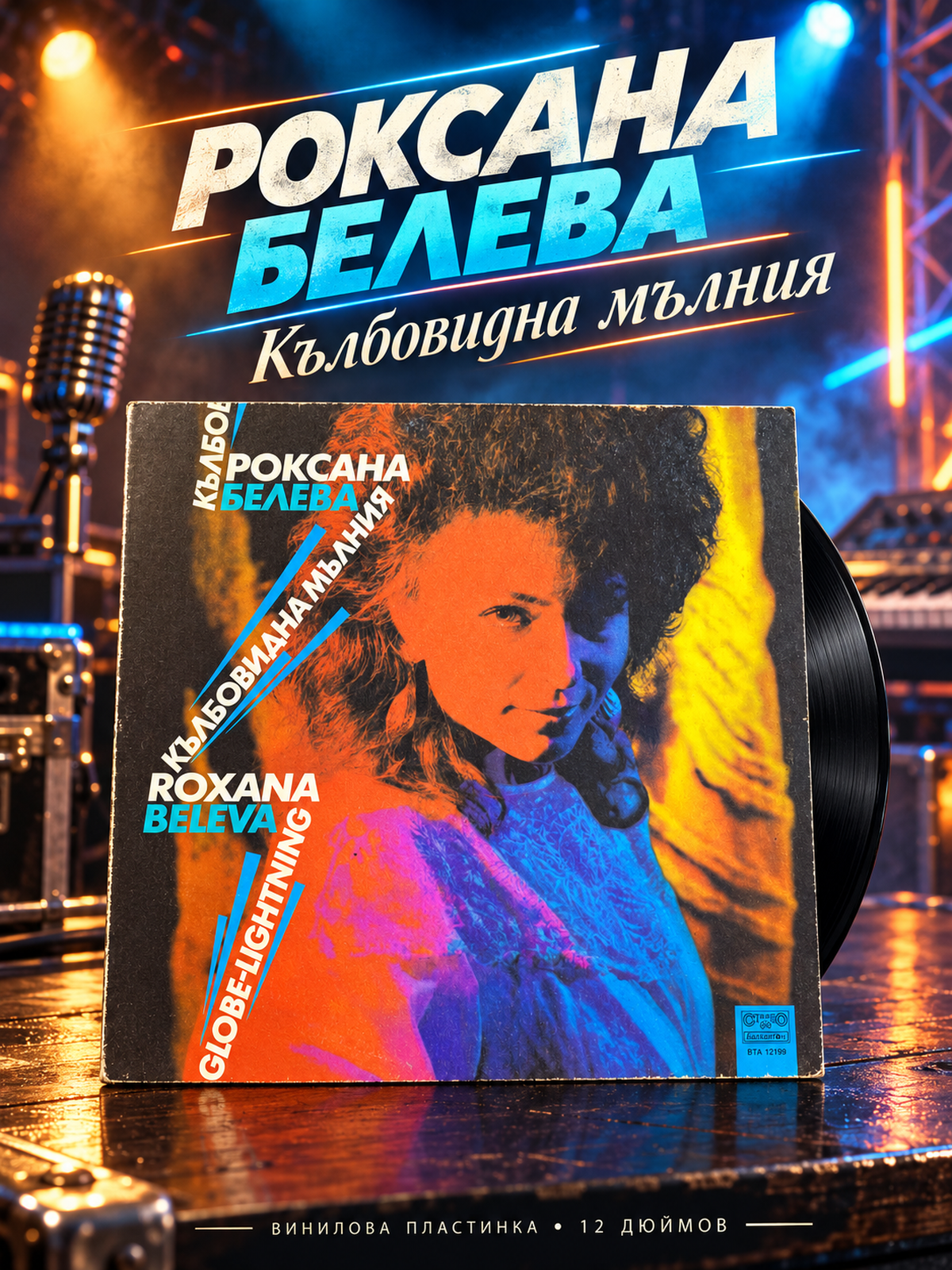 LP Роксана Белева - Кълбовидна Мълния. Виниловая пластинка 12 дюймов. Мелодия СССР год.
