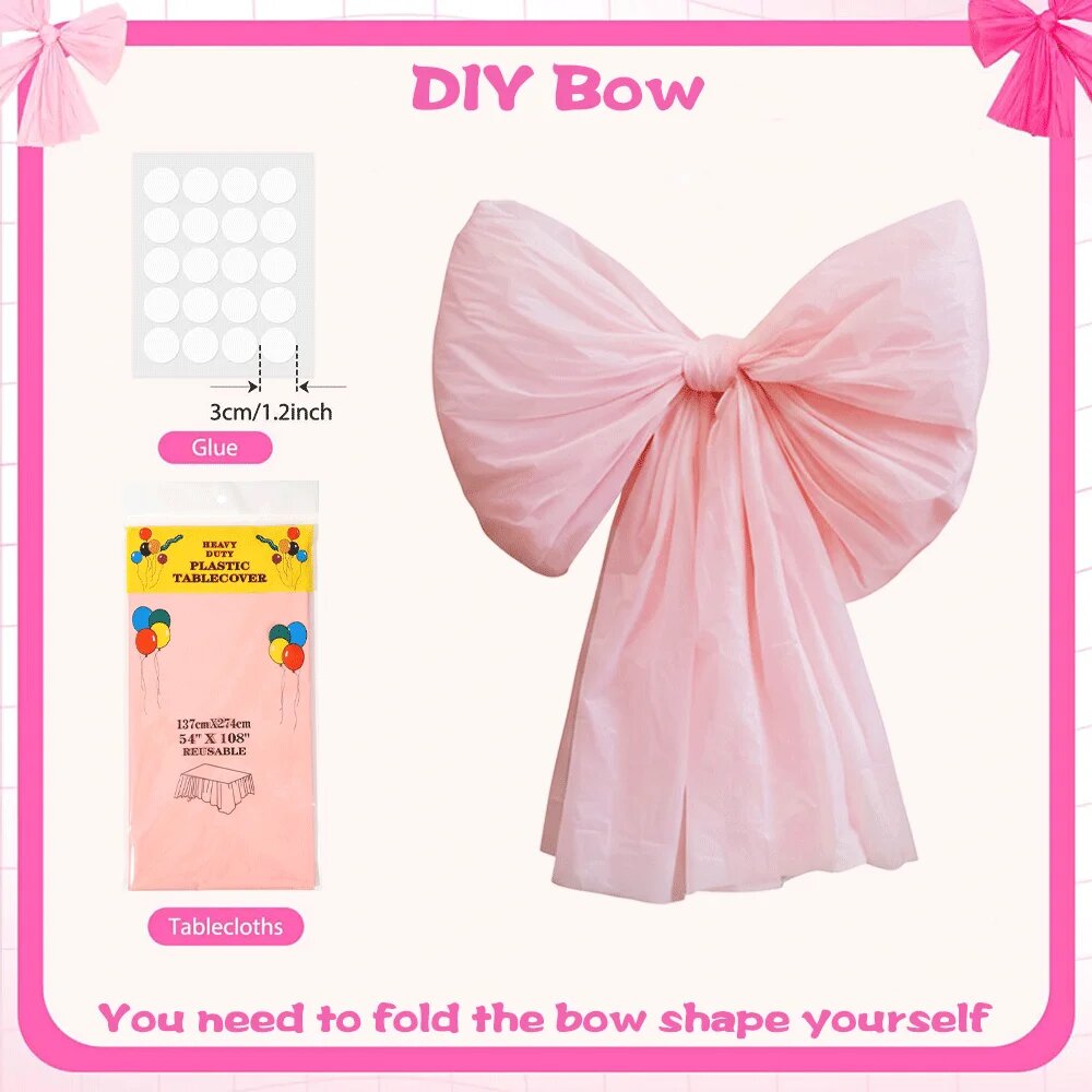 DIY гигантские банты EsenTroye для декора Розовый, 1pcs, Watermelon Pink