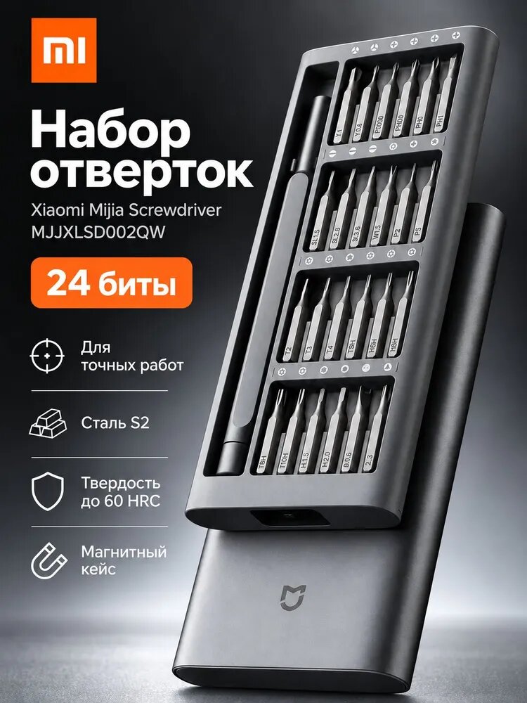 Набор отверток для точных работ Xiaomi Mijia Screwdriver 24 в 1 MJJXLSD002QW