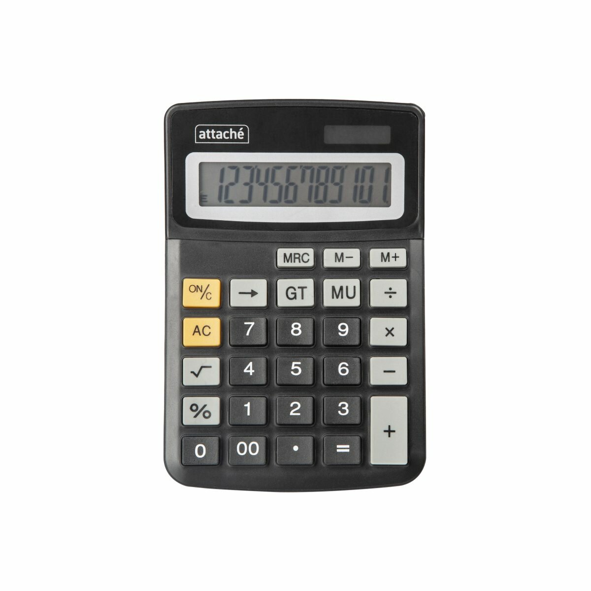 Калькулятор настольный компактный Attache ATC-111-12C, 12-разрядный, черный