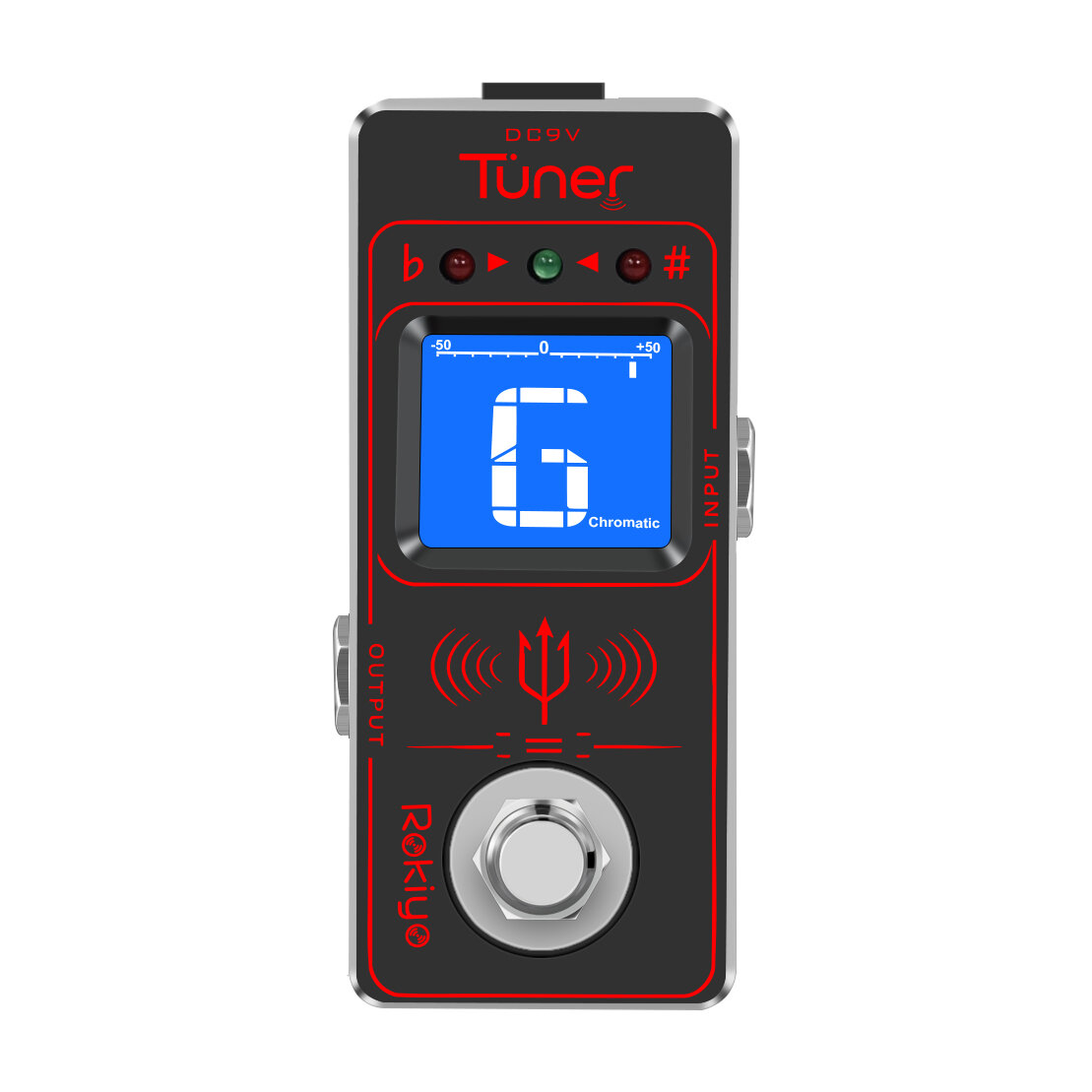Rokiyo Mini PEDAL TUNER Эффект гитары педаль истинного обходного полного металлического корпуса