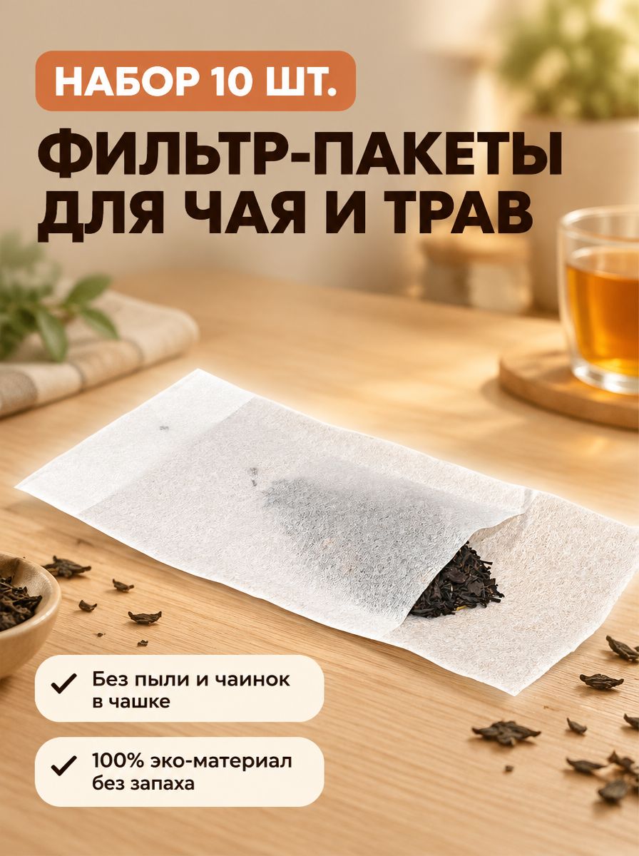 Фильтр-пакеты, одноразовые, 10 шт в упаковке
