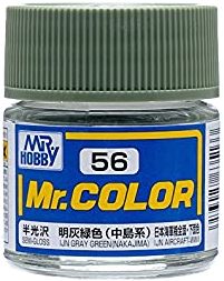 C 56 краска художественная т. м. MR.HOBBY 10мл IJN GRAY GREEN (NAKAJIMA)
