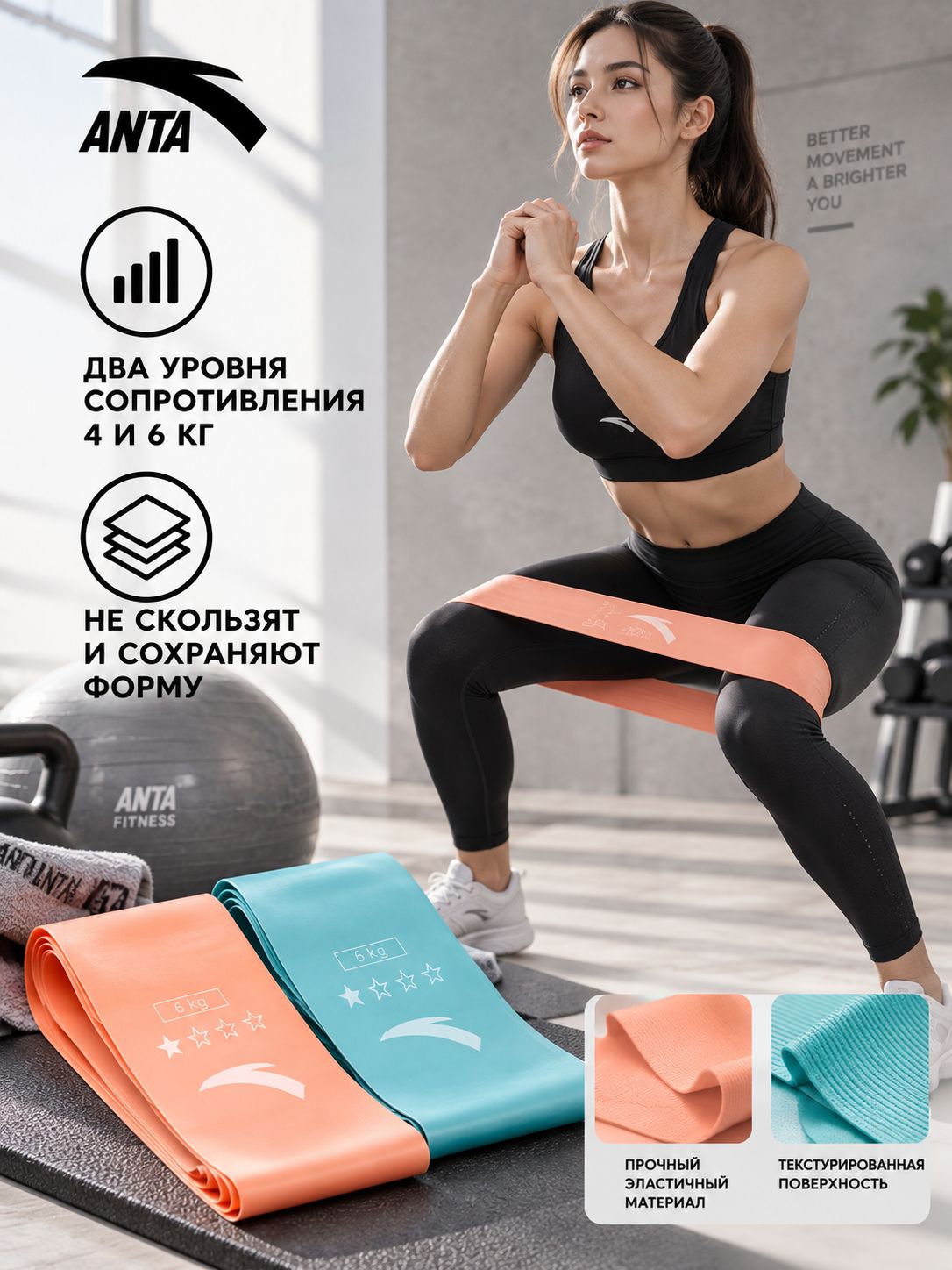 Лента для фитнеса Anta Yoga Elastic Bands(2-pack)