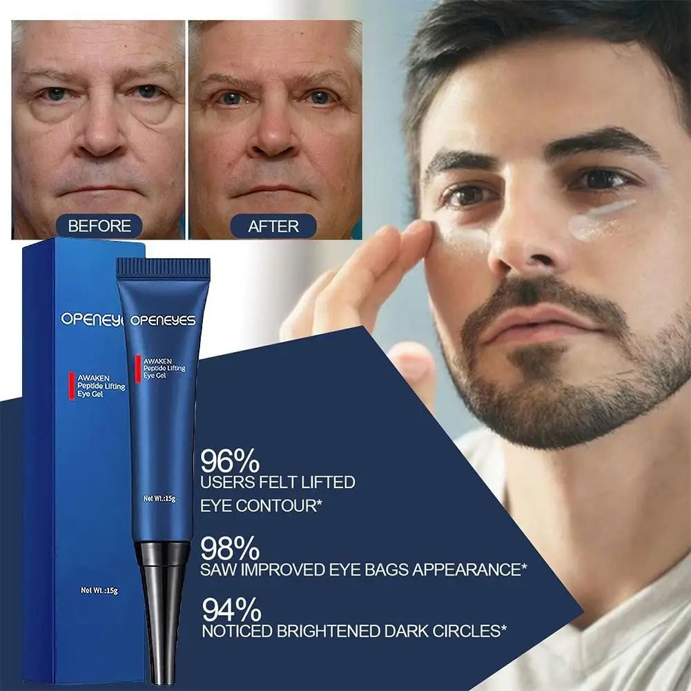 15 г Openeyes Awaken Peptide Лифтинг-гель для глаз для мужчин Крем для глаз (2 шт.) GREET24
