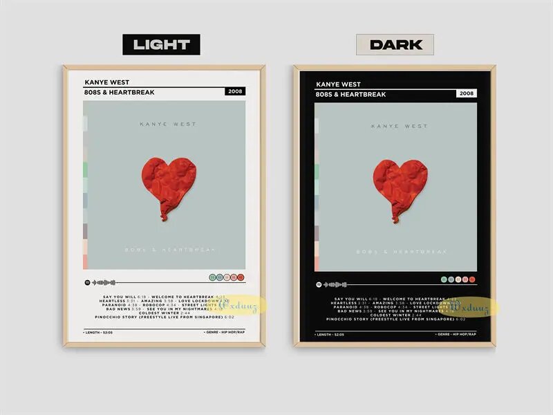 Постер Канье Уэст 808s & Heartbreak, 40x50см, цвет 19