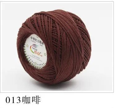 Пряжа хлопковая бордовая 100% cotton 3# 50г 140м