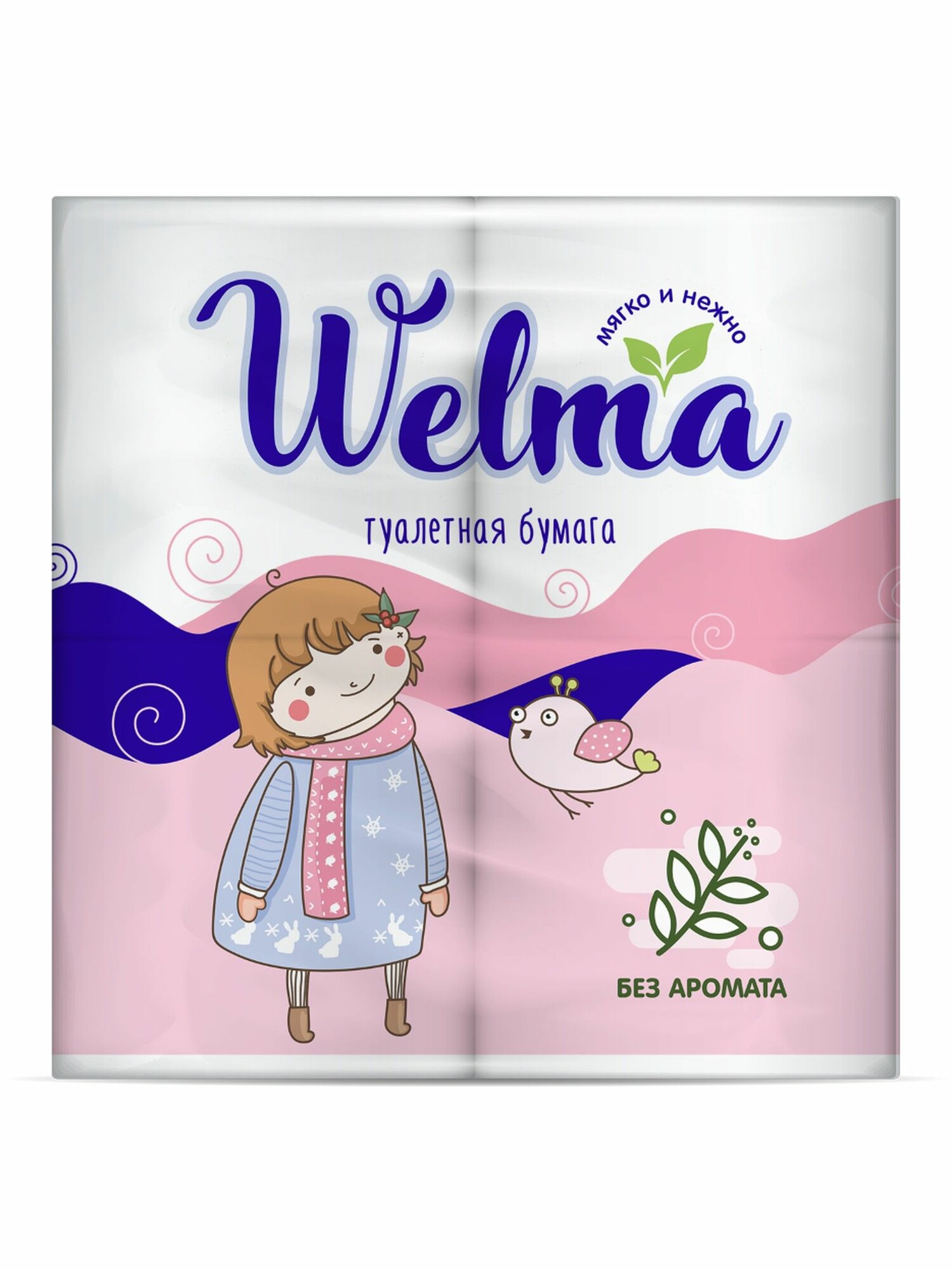 Welma бумага туалетная двухслойная без аромата n4