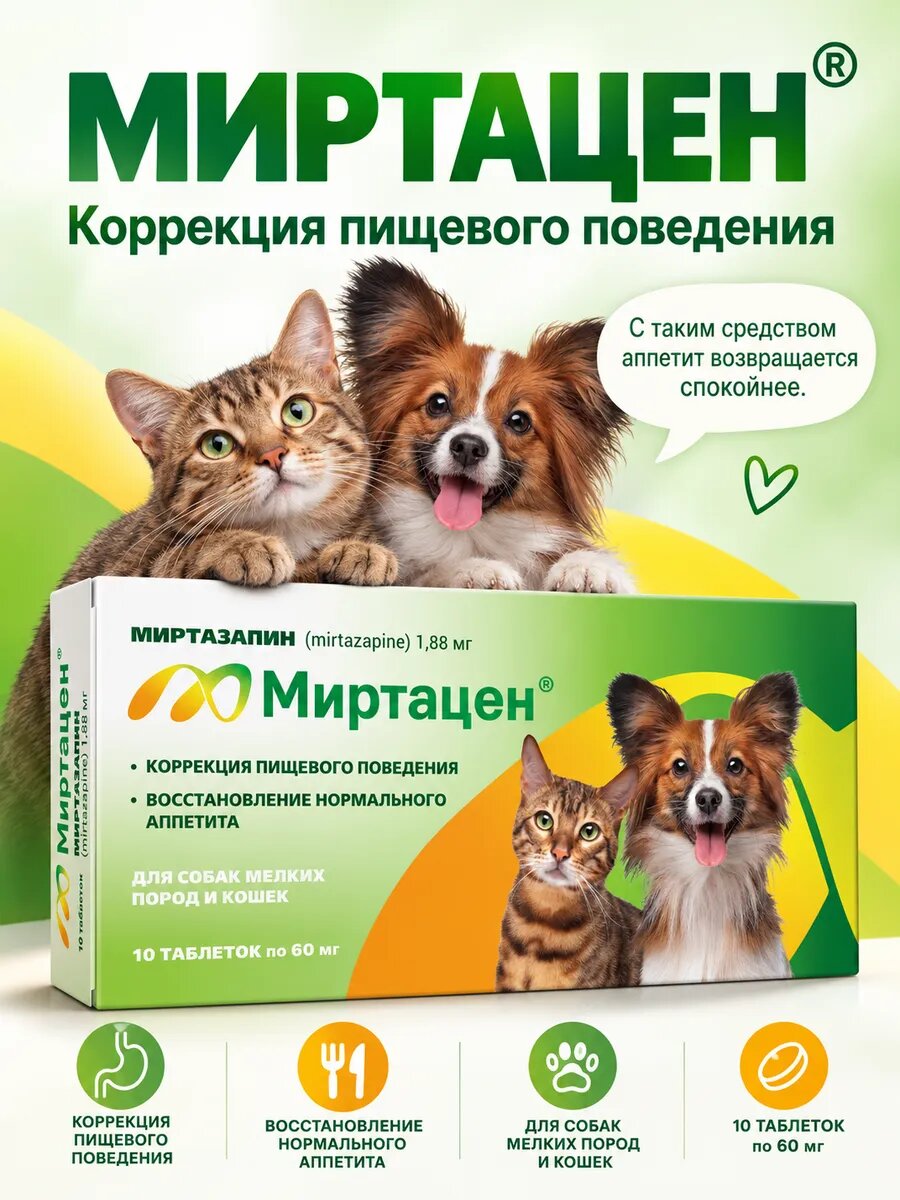 Таблетки для восстановления аппетита для кошек и собак