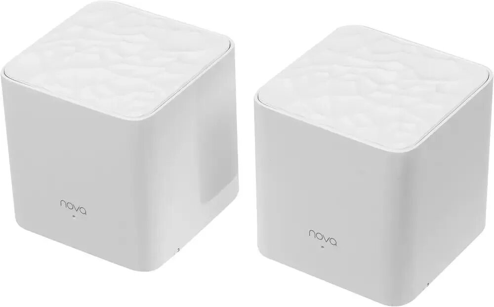 Wi-Fi роутер TENDA Nova MW3, Wi-Fi 5, AC1200, 2.4/5ГГц, 1 LAN, 1 WAN/LAN, белый, 2 шт. в комплекте