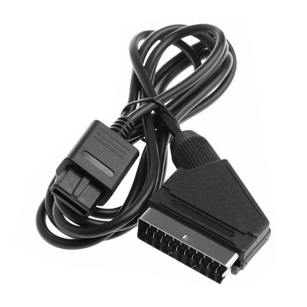 SCART AV-кабель для N64 SNES, универсальный, черный