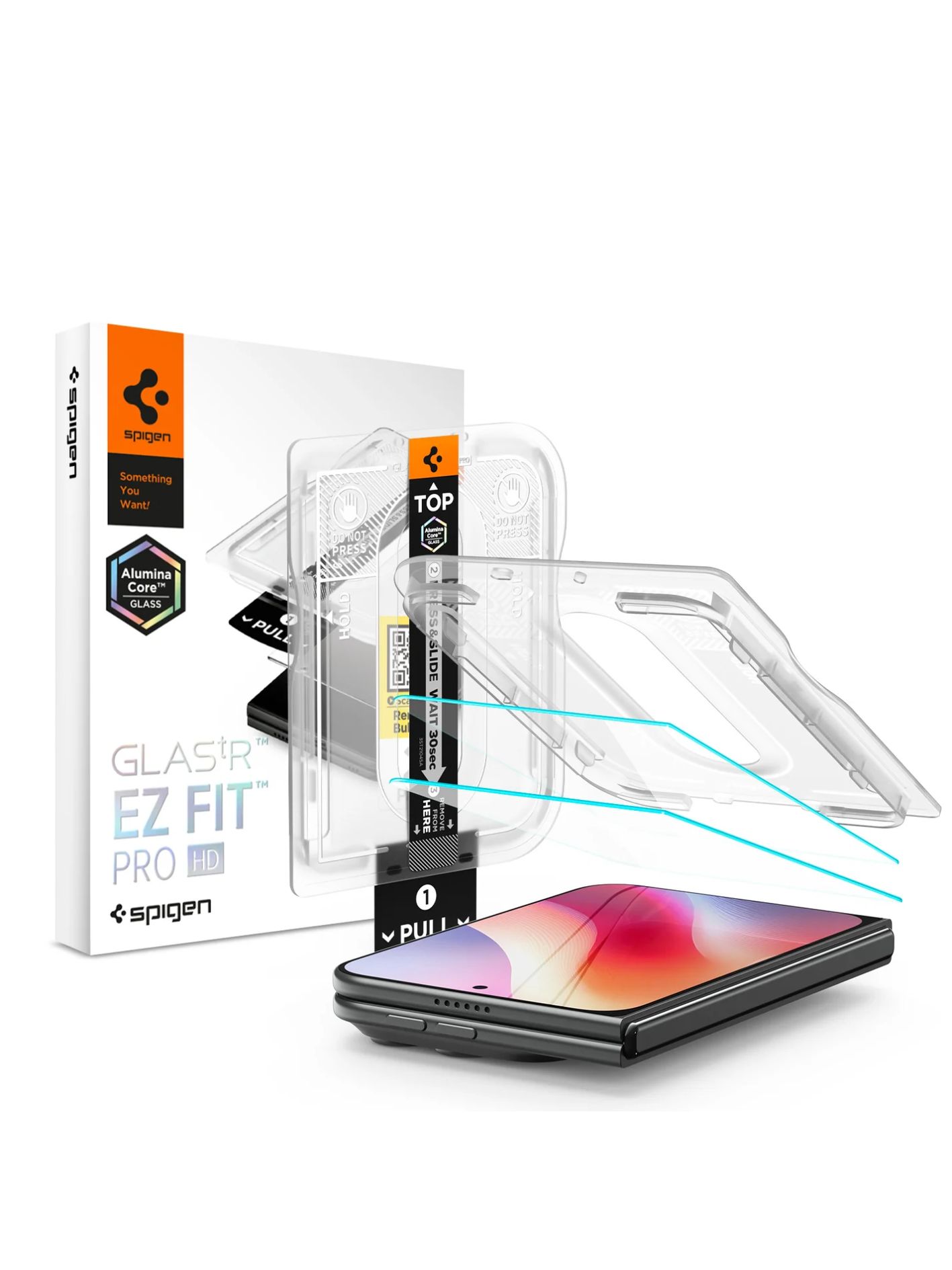 Защитное стекло Spigen на iPhone Duo, прозрачное без рамок, 2 штуки (AGL12013)