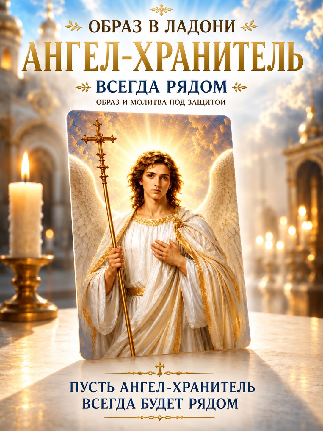 Карточка Ангел Хранитель, карманная икона