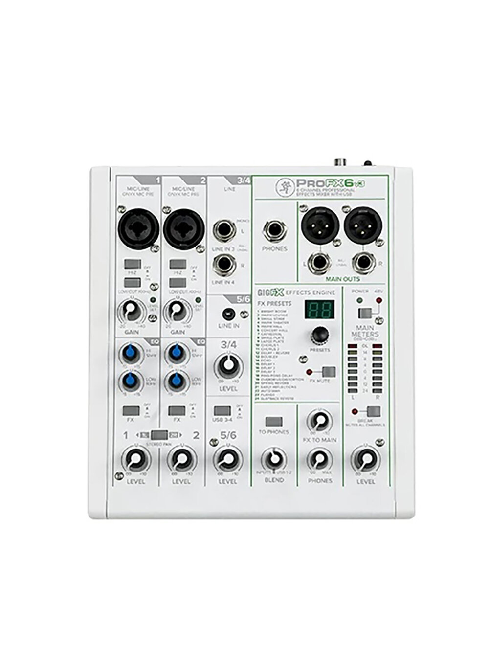 6-канальный аналоговый микшерный пульт с USB MACKIE ProFX6v3