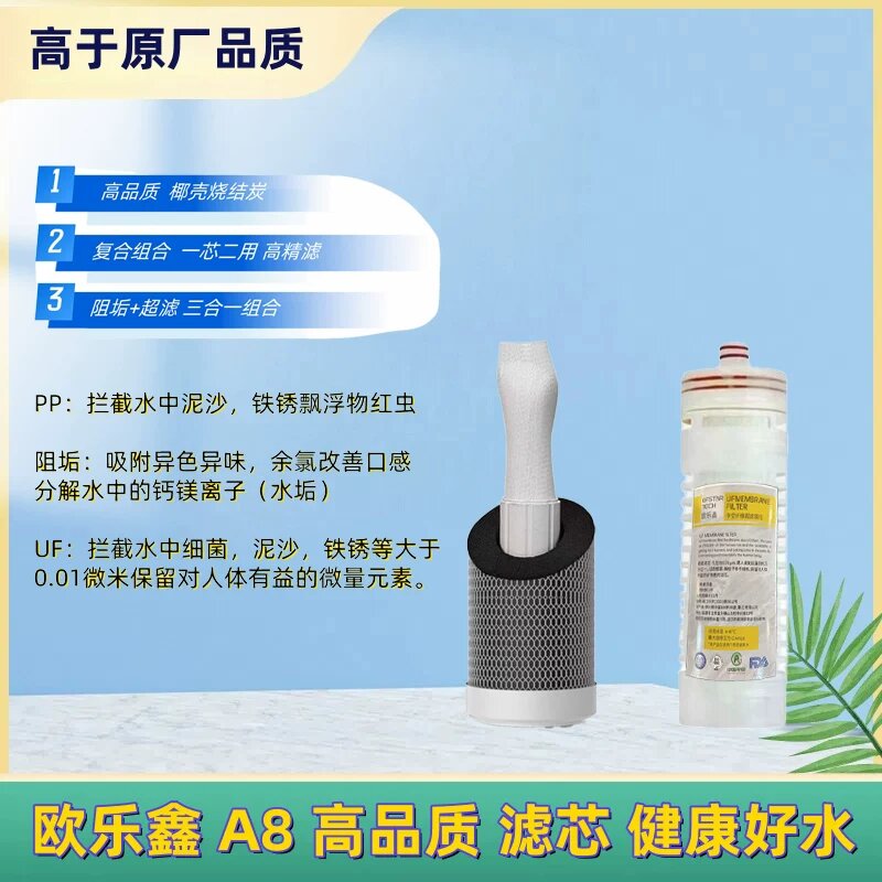 Фильтр безопасности Oulexin A8 High Precision, 2 шт. для фильтрации воды Lisheng LH5-2 LU5-CU3A, кокосовый уголь