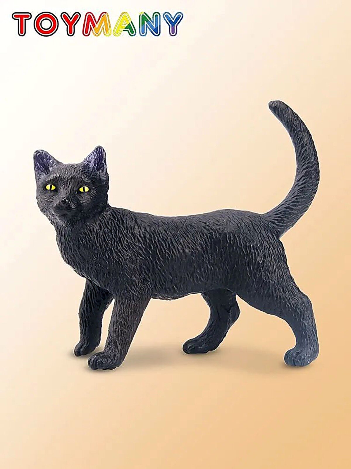 Toymany фигурки домашних животных, Мини-Гуляющий Черный кот, подарок для детей