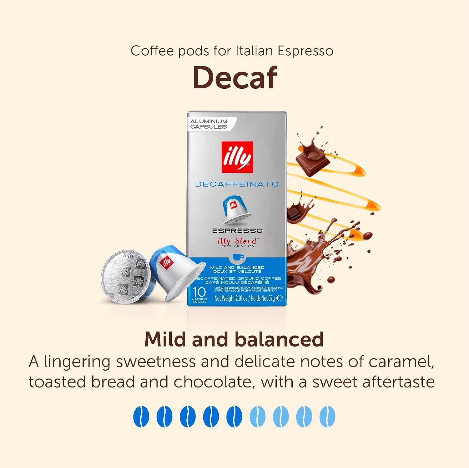Illy Кофе в капсулах Decaf Espresso Coffee Pods, 10шт