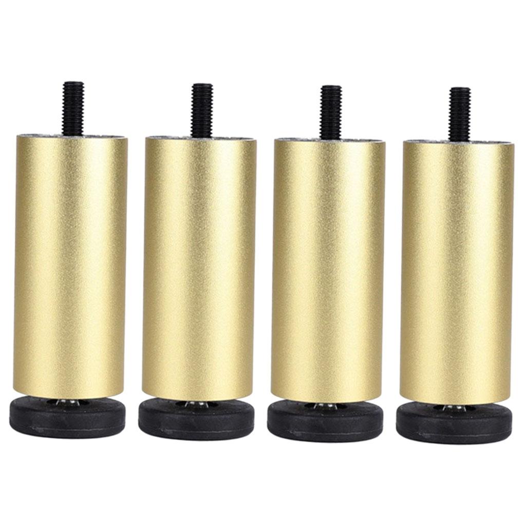 4pcs Aluminum Alloy Furniture Legs Sofa Couch Table Cabinet TV Stand Legs Golden 15cm