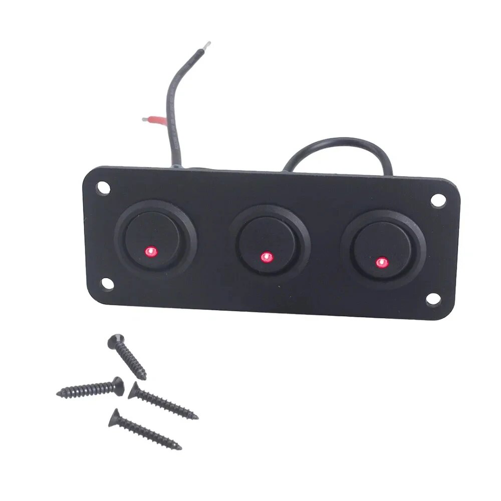 Универсальный тумблер Панель USB red 3 button 12 В