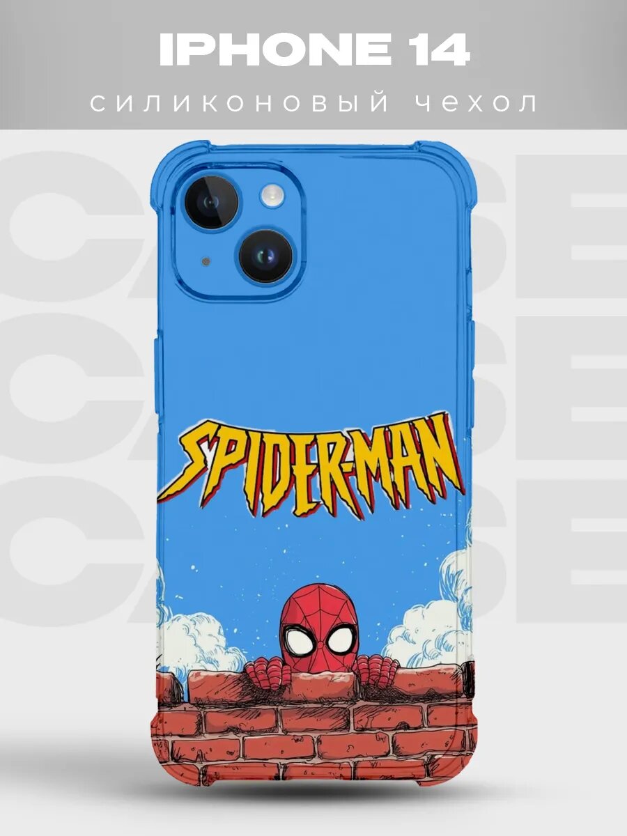 Чехол на iPhone 14 Человек-паук spiderman комикс spider man