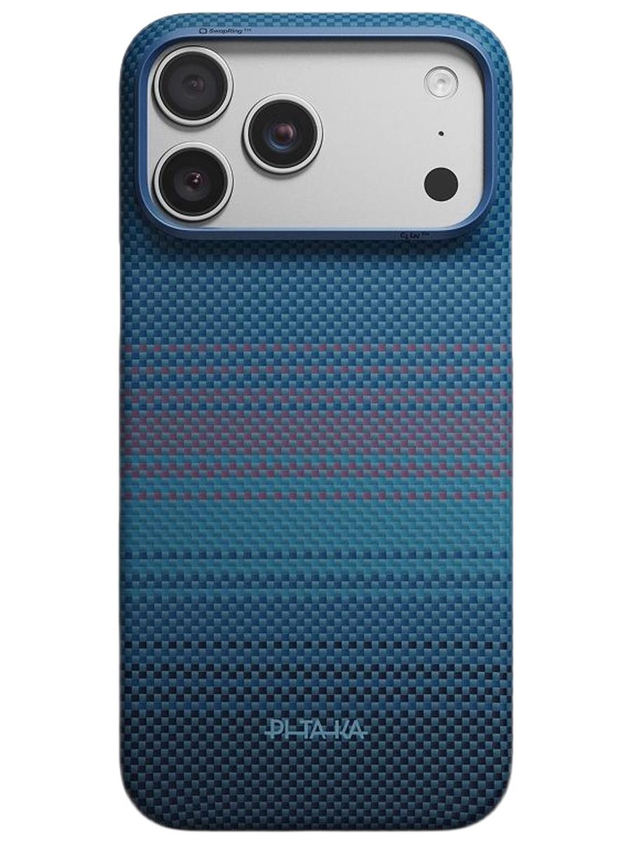 Ультра тонкий чехол PITAKA (Moonrise2.0) для iPhone 17/18 Pro, (Nights Midnight) Синий