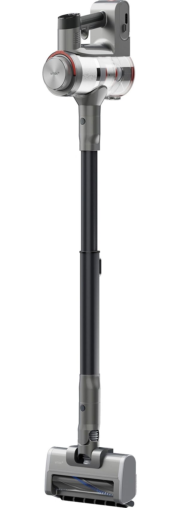 VT-CLSAQUA_RAPID / Вертикальный пылесос (handstick) Vitek VT-CLSAQUA_RAPID, 470Вт, серый стальной/се
