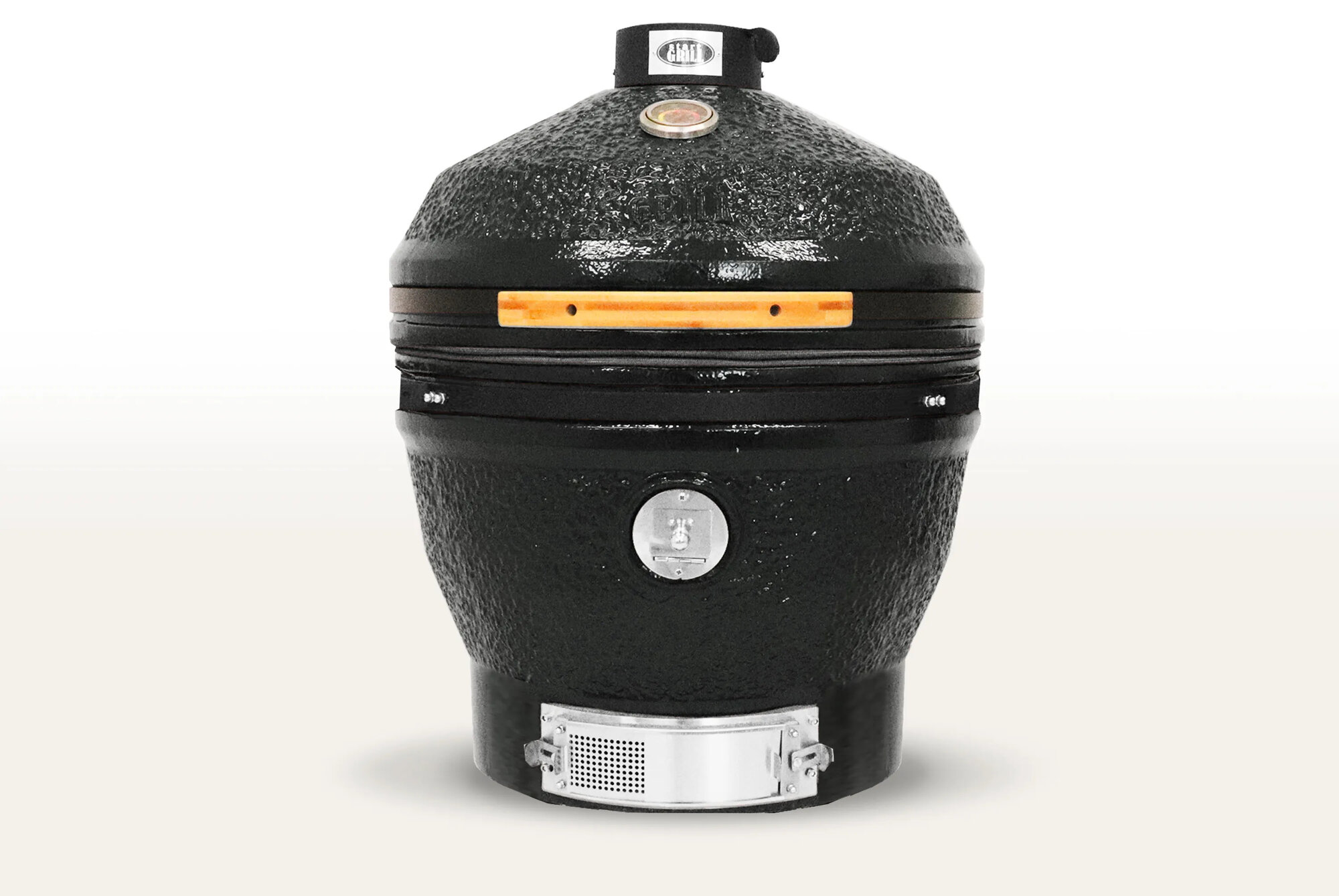 Керамический гриль-барбекю Start Grill SG 24 CFG CHEF PRO, 61 см (24 дюйма), чугунная решётка, подача щепы CFG, чёрный, без подставки
