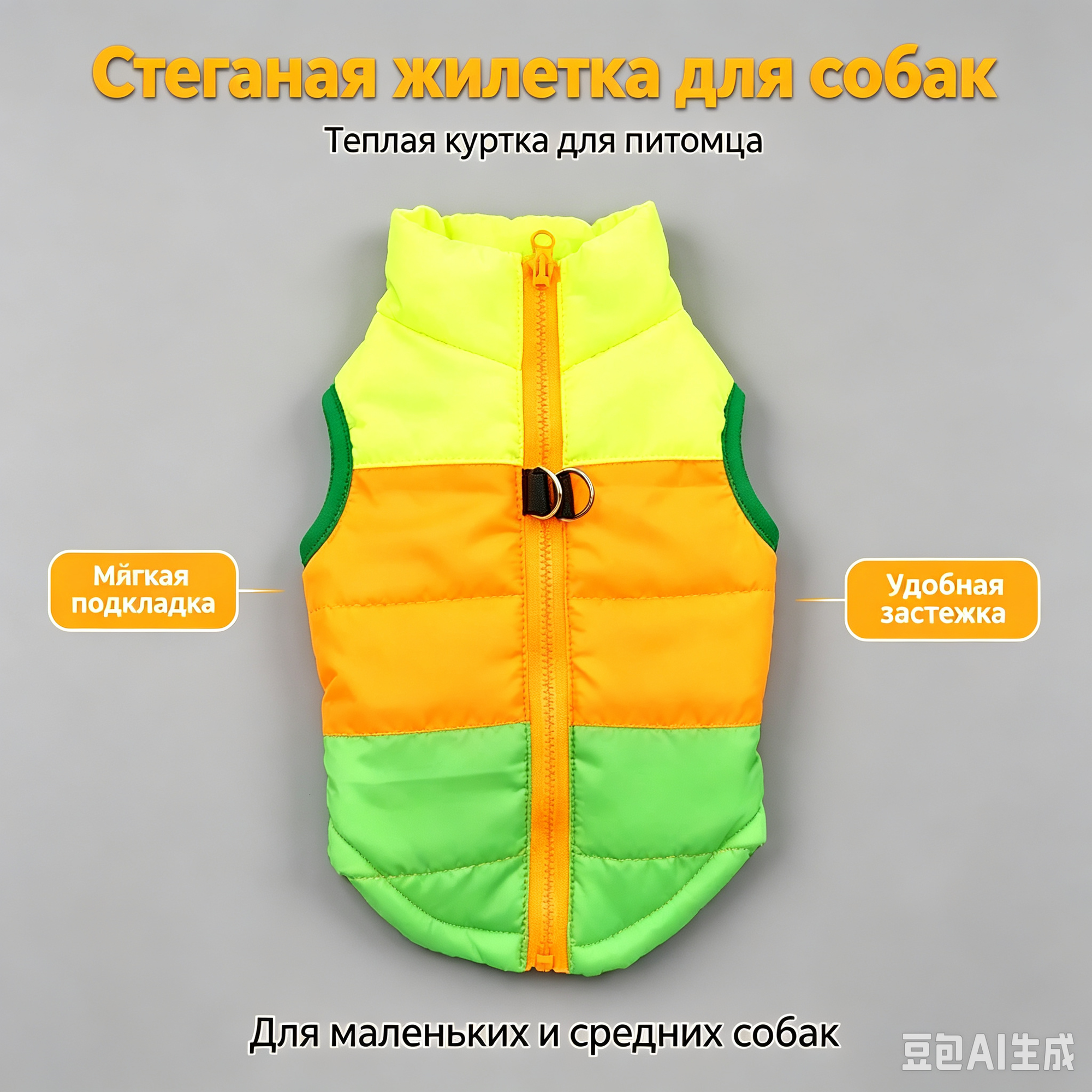 Новая зимняя модель с застежкой-карабином и утепленным наполнителем из пухоподобного волокна зимняя куртка для собак