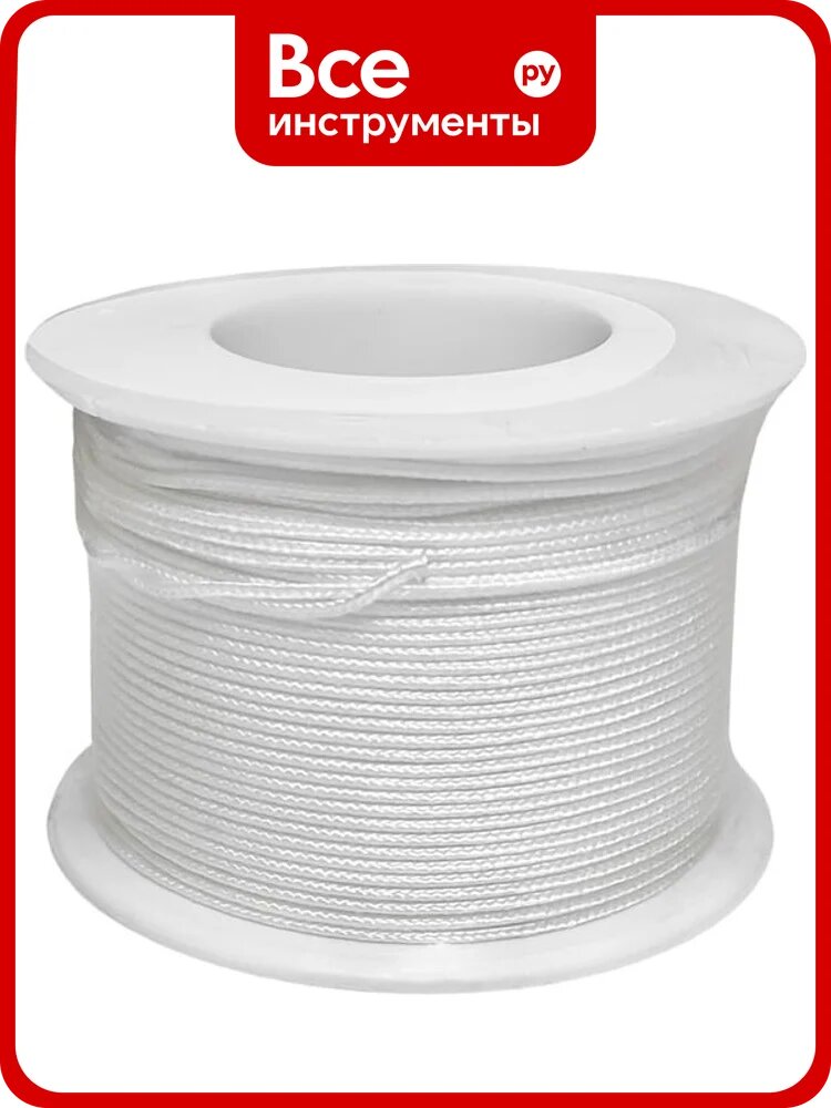 Шнур SOLARIS DYNEEMA с полиамидом на катушке 2 мм х 80 м, белый S6307