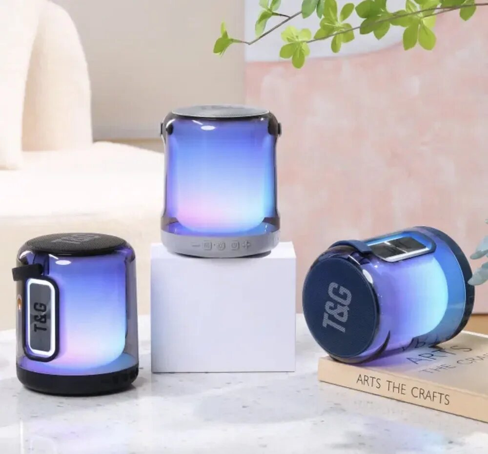 Портативная Беспроводная Bluetooth колонка TG376 с подсветкой