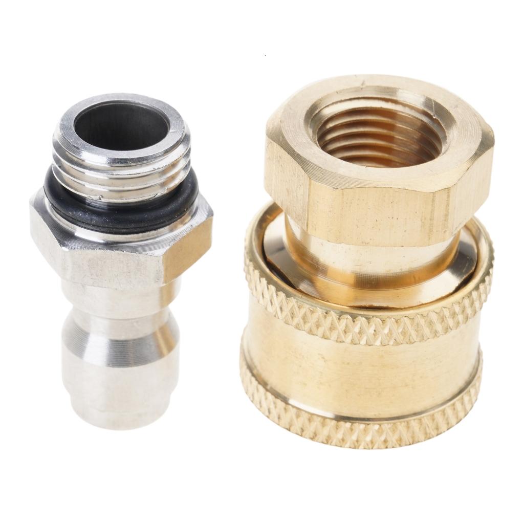 Адаптер для мойки высокого давления 3/8" 1/4" из нержавеющей стали, 2 шт, 4