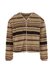 Кардиган Moncler Striped teddy-effect cardigan, размер 46