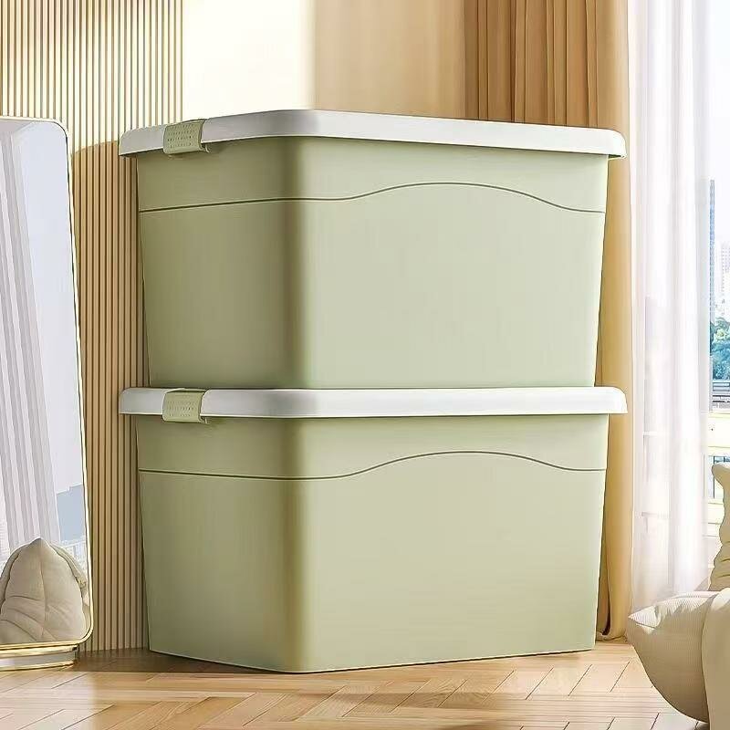 Чайно-зеленый ящик с 6 колесиками, 80x59x49 см для большого хранения