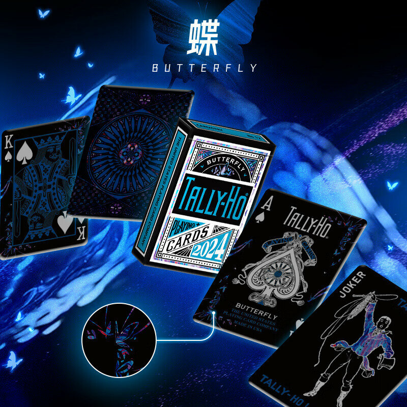 Карты игральные BICYCLE Tally-Ho Butterfly Love Series с элегантным дизайном бабочки Цвет：Цветочный рисунок [серия