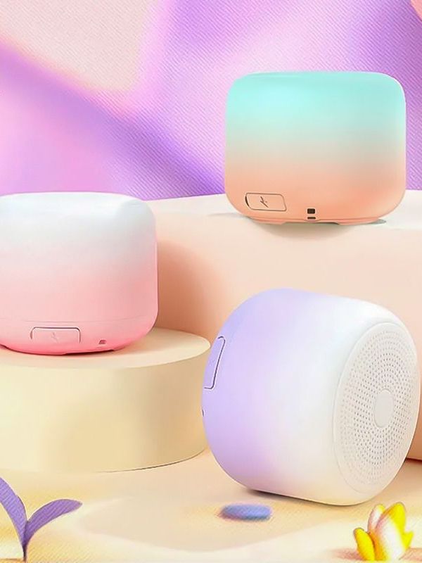 Портативная стильная Bluetooth-колонка Miniso с градиентным цветным дизайном, мини-колонка с микрофоном и стереозвуком.