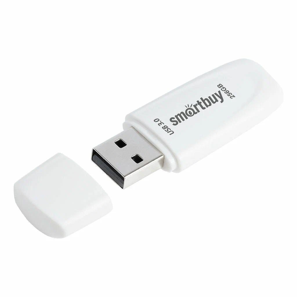 USB флеш накопитель Smartbuy Scout 256GB, белый, USB 3.0/3.1