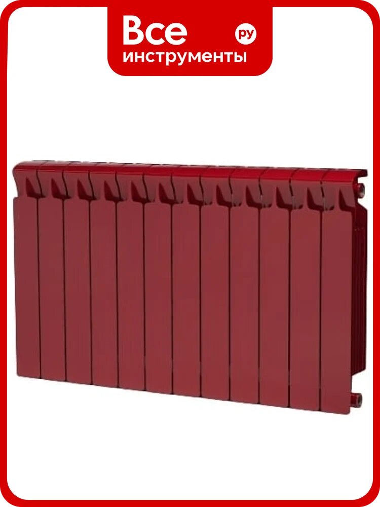 Радиатор биметаллический RIFAR Monolit 500 Бордо 12 секц. бок. R-MN-500-12-BO